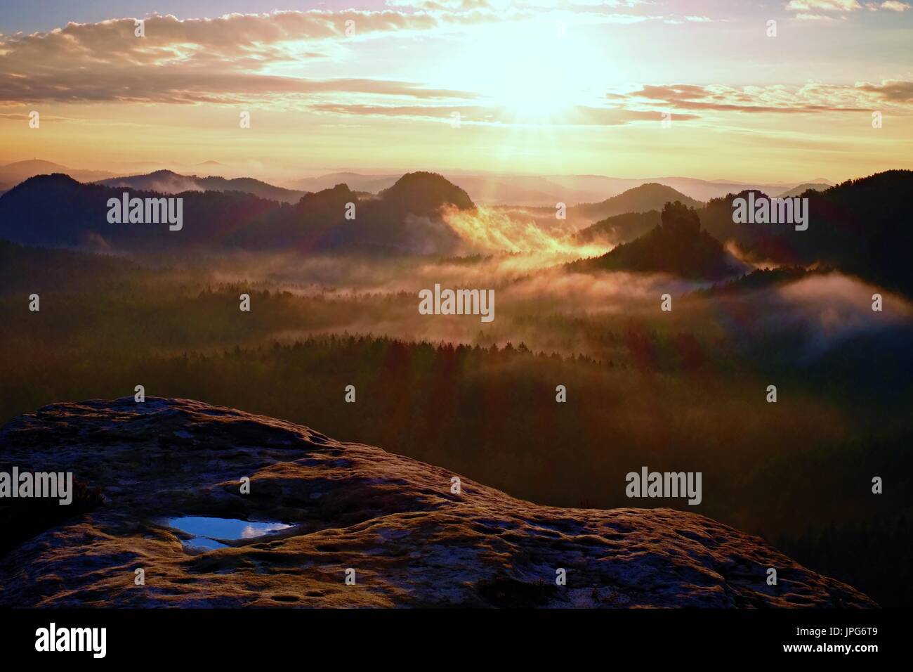 Cloud inversion in deep valley hi-res stock photography and images - Alamy