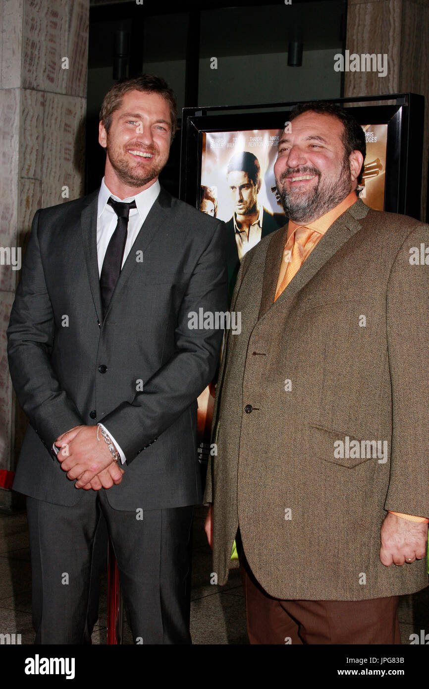 (l-r) Gerard Butler and Joel Silver at the Los Angeles Premiere of ...