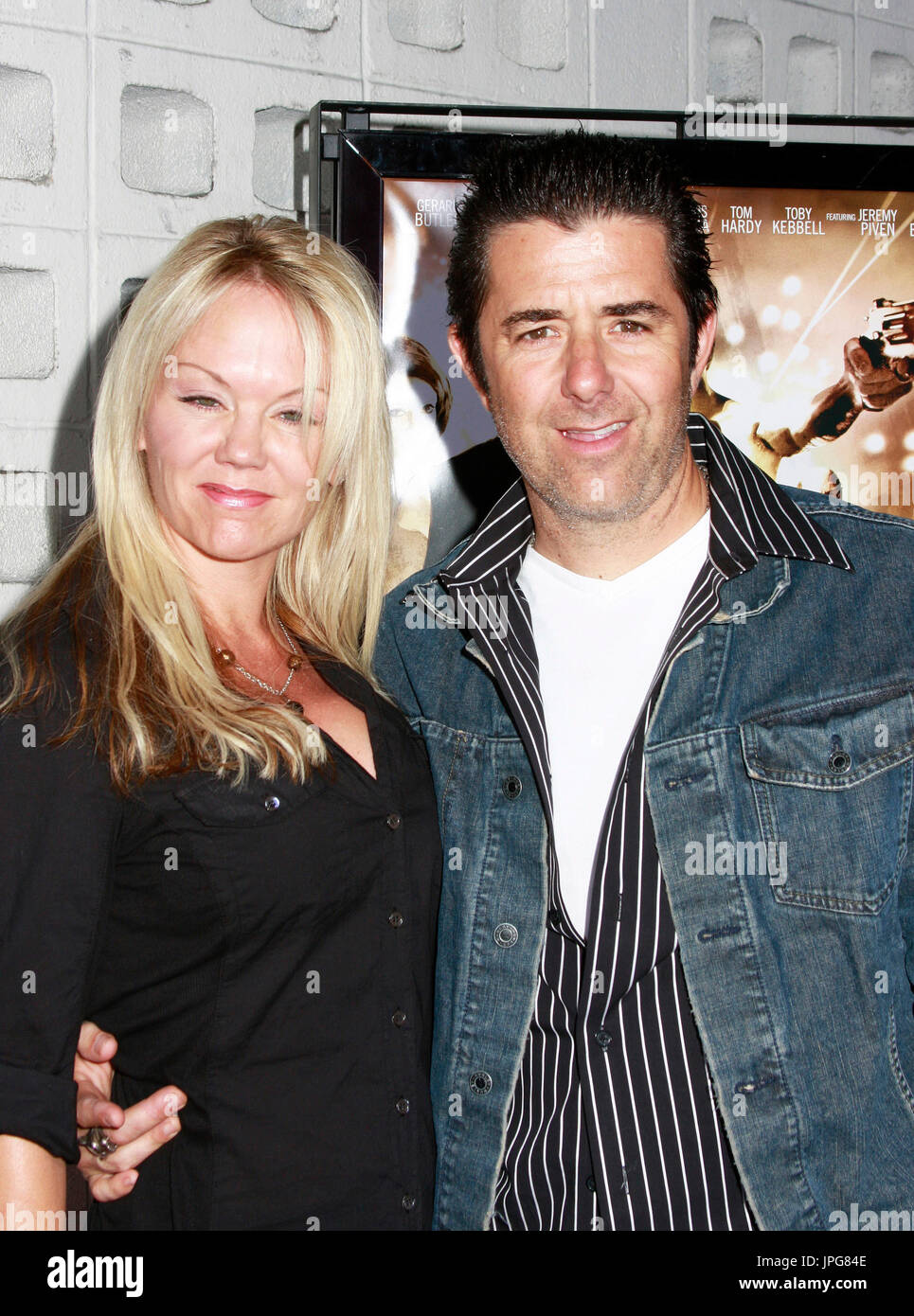 Riki Rachtman (r) and guest at the Los Angeles Premiere of RockNRolla ...
