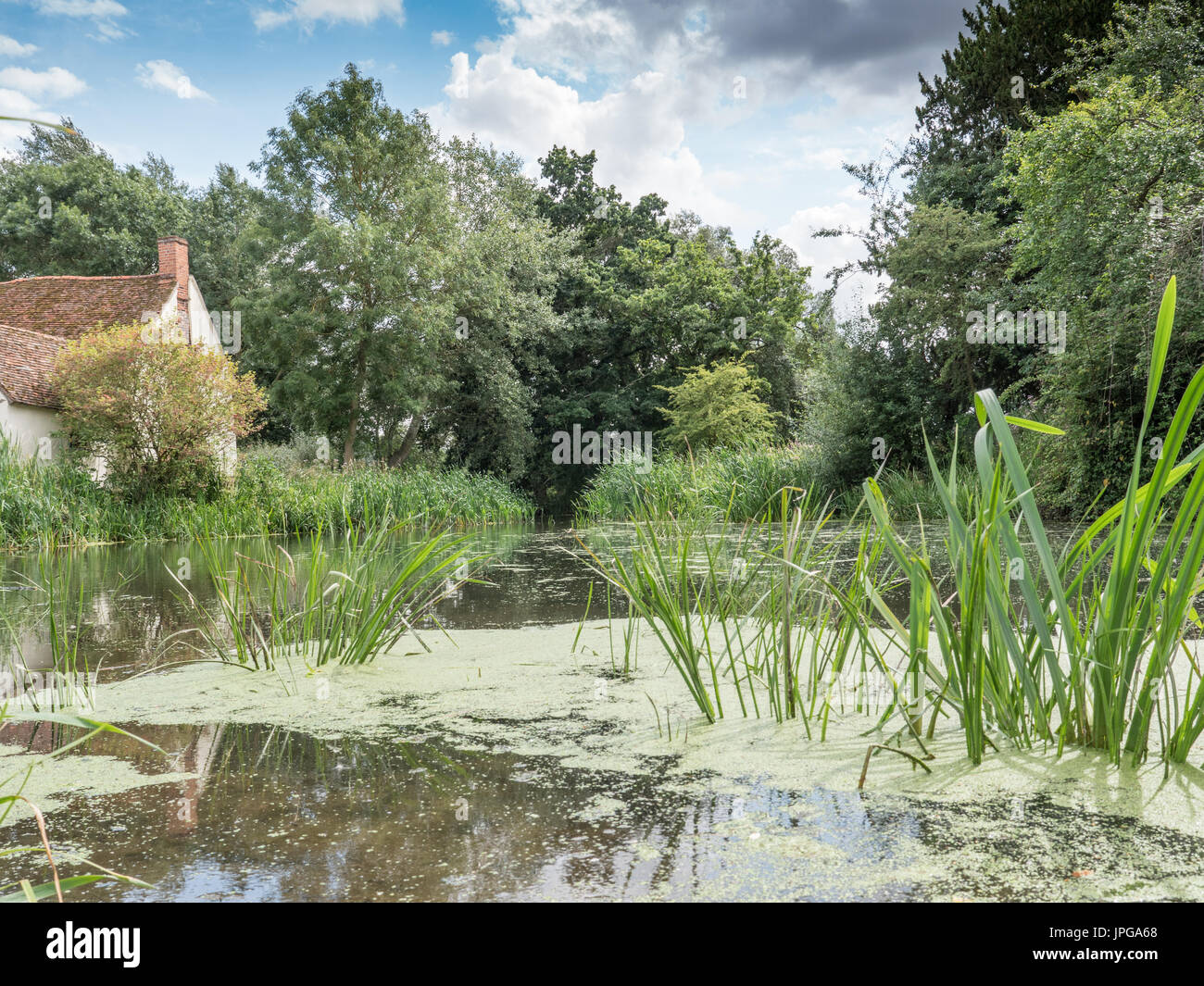 Willy Lott's cottage at Flatford Mill, as seen in the painting The Hay ...