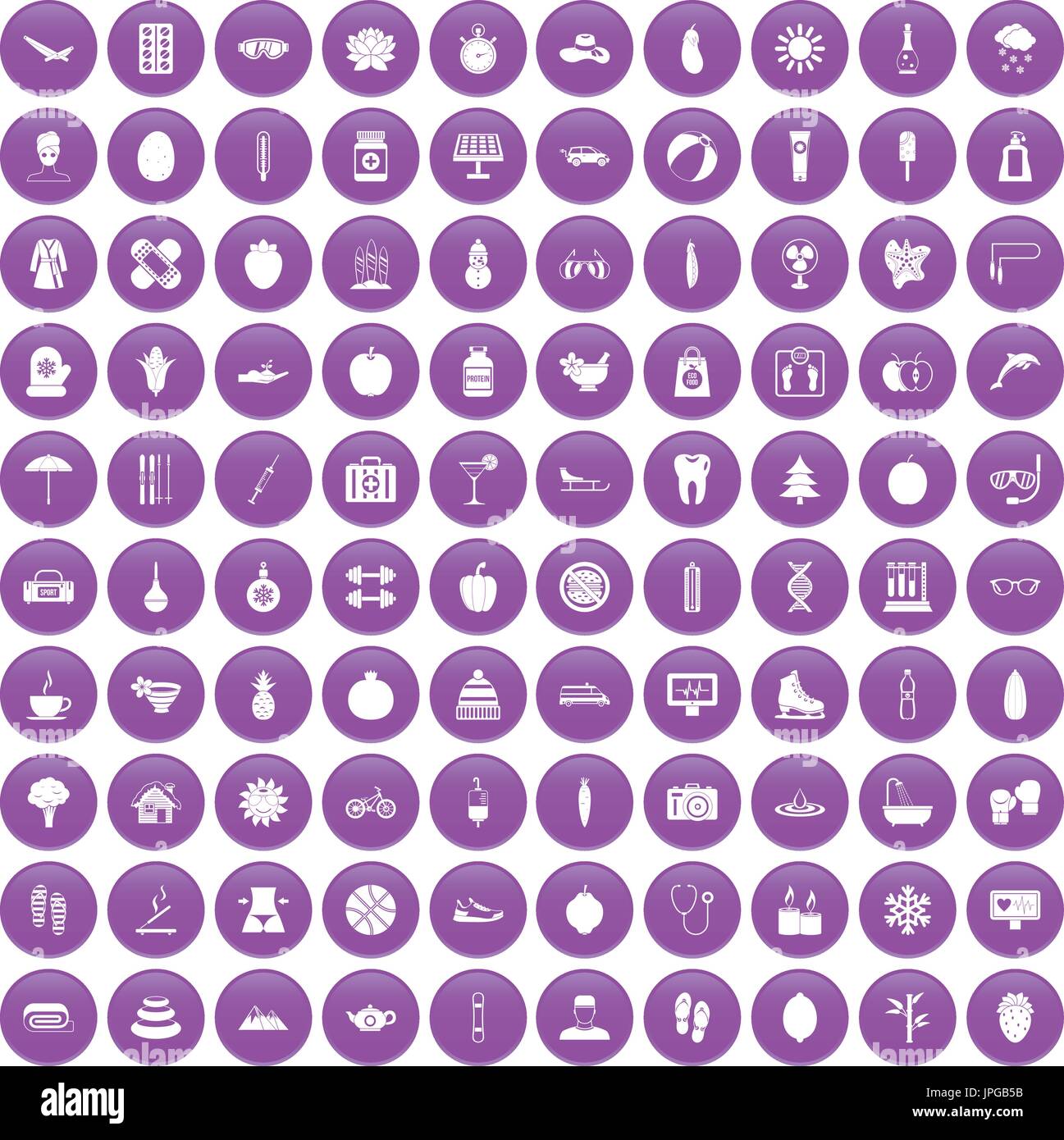 100 women health icons set purple Stock Vector Image & Art - Alamy