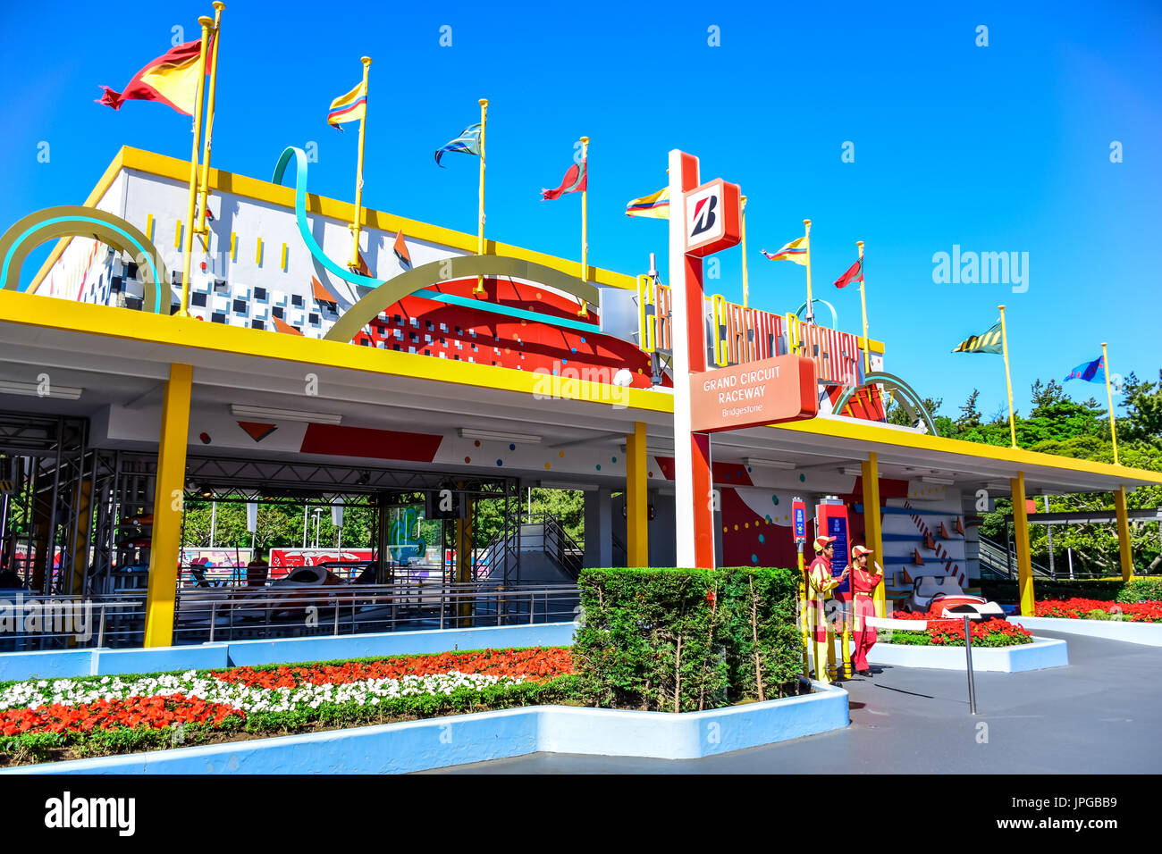 CHIBA, JAPAN: Grand Circuit Raceway attraction in Tokyo Disneyland ...