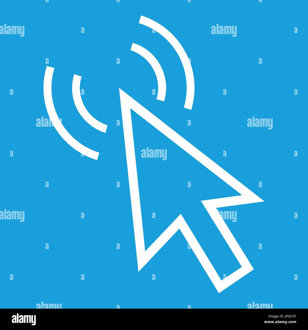 Click icon white Stock Vector Image & Art - Alamy