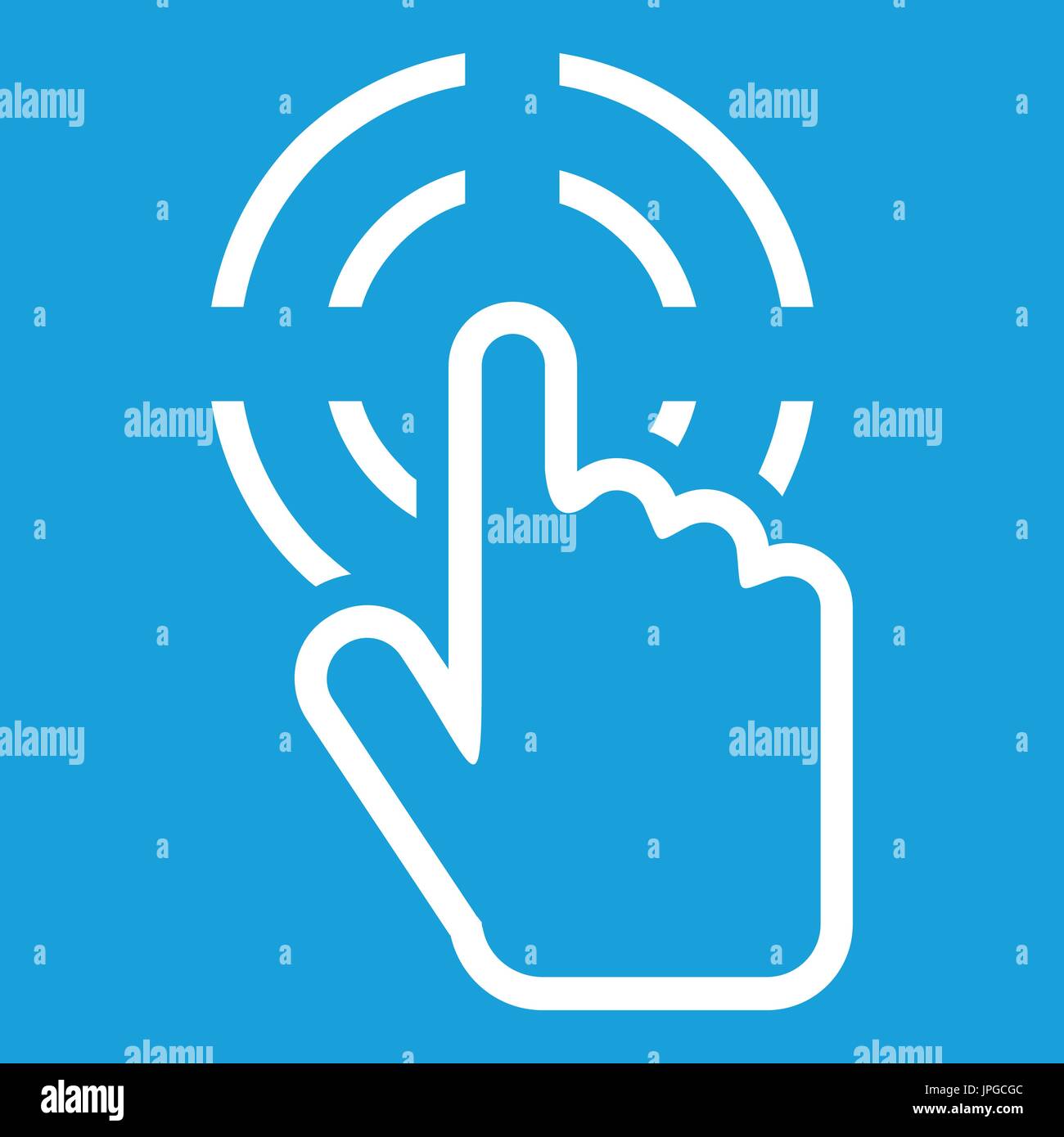 Click icon white Stock Vector Image & Art - Alamy