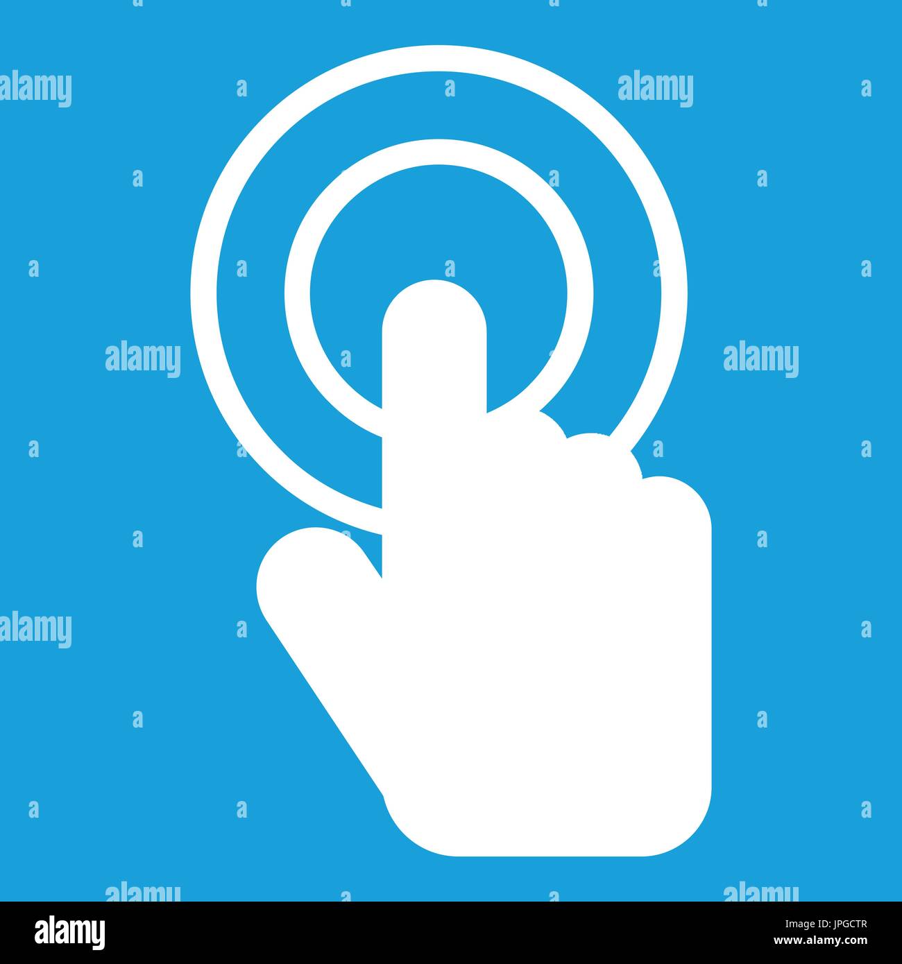 Click icon white Stock Vector Image & Art - Alamy