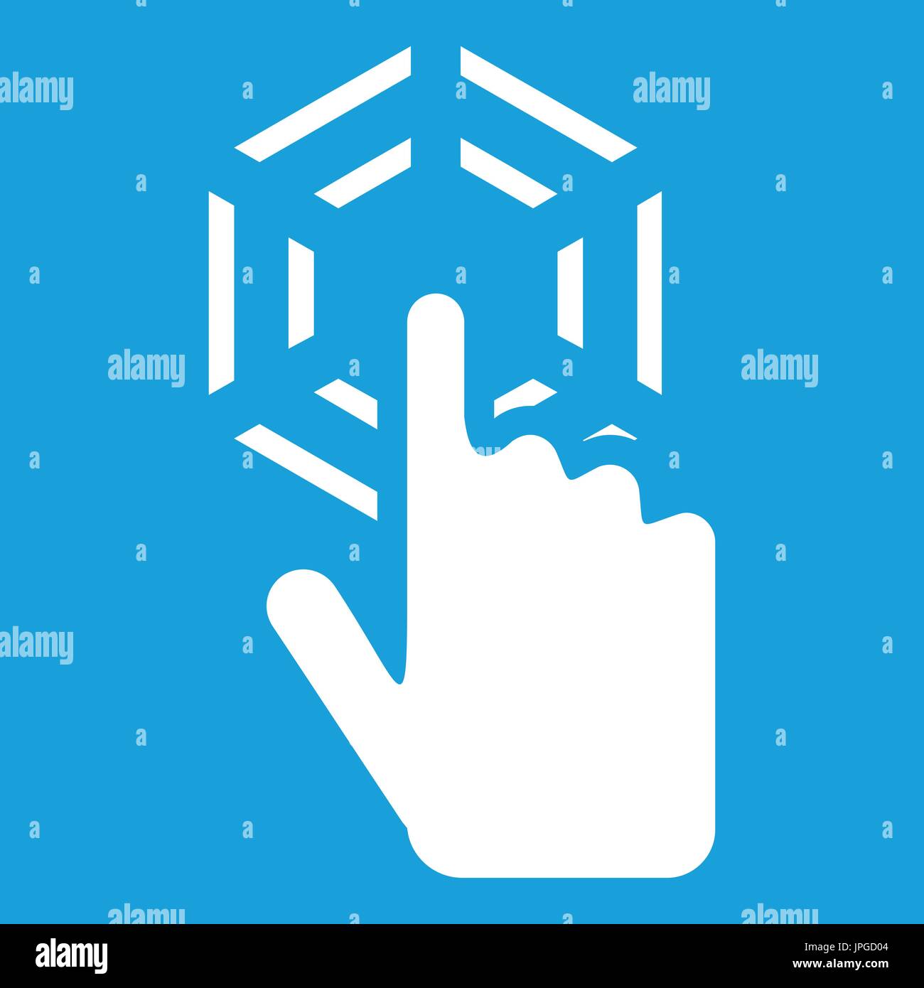 Click icon white Stock Vector Image & Art - Alamy