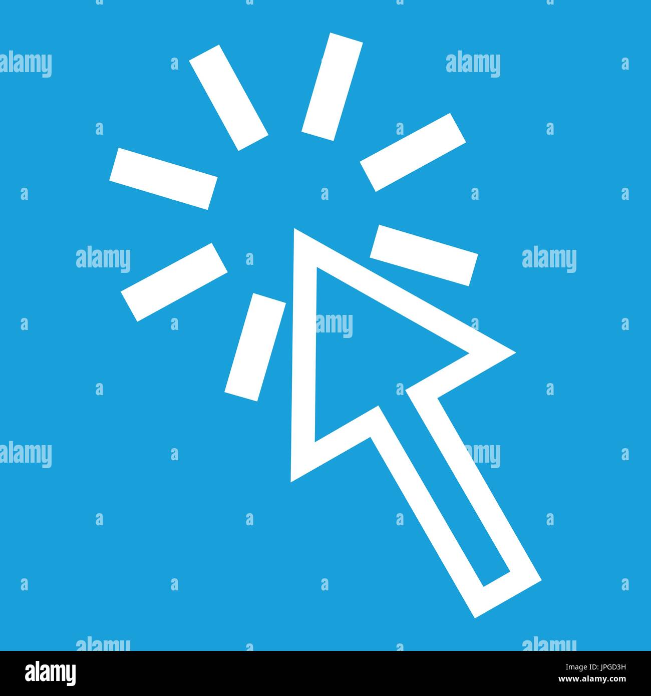 Click icon white Stock Vector Image & Art - Alamy