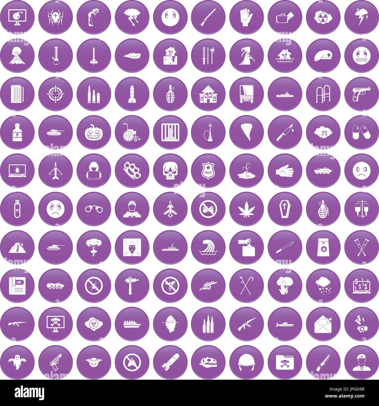 100 oppression icons set purple Stock Vector Image & Art - Alamy