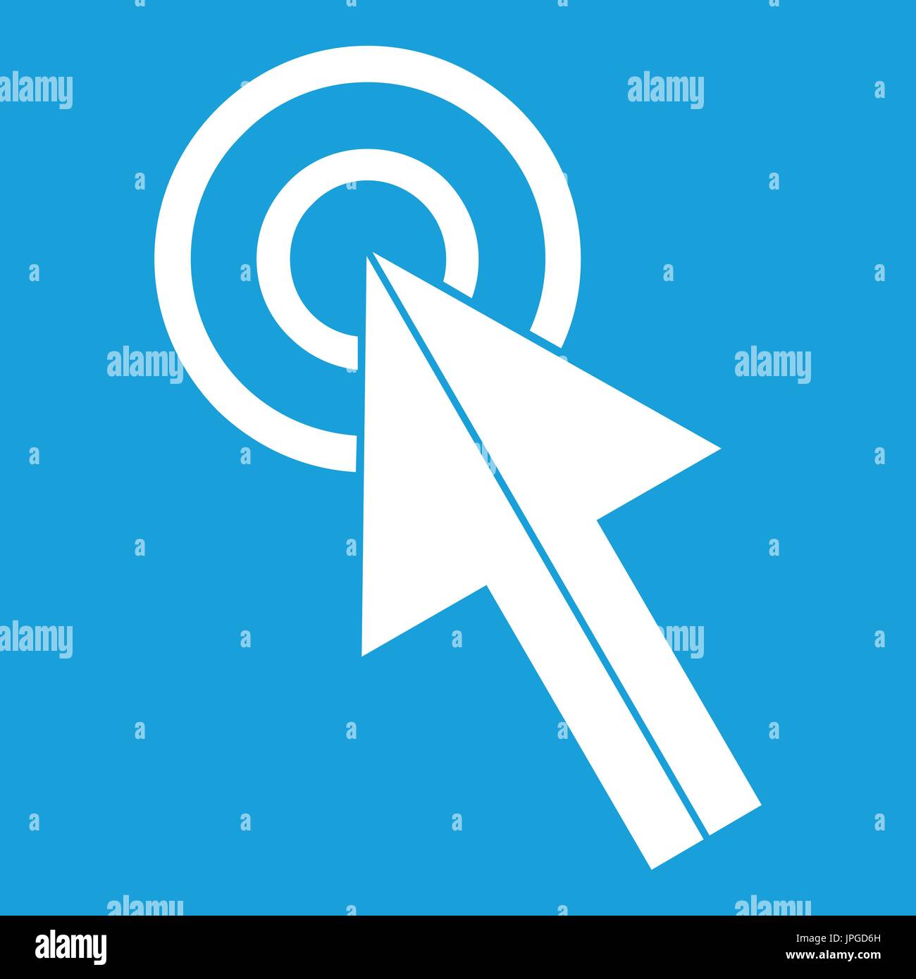 Click icon white Stock Vector Image & Art - Alamy