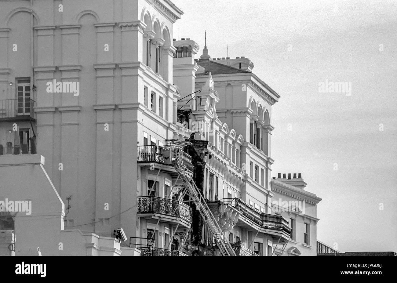 Aftermath of the Grand Hotel Brighton bombing in 1984 Stock Photo - Alamy