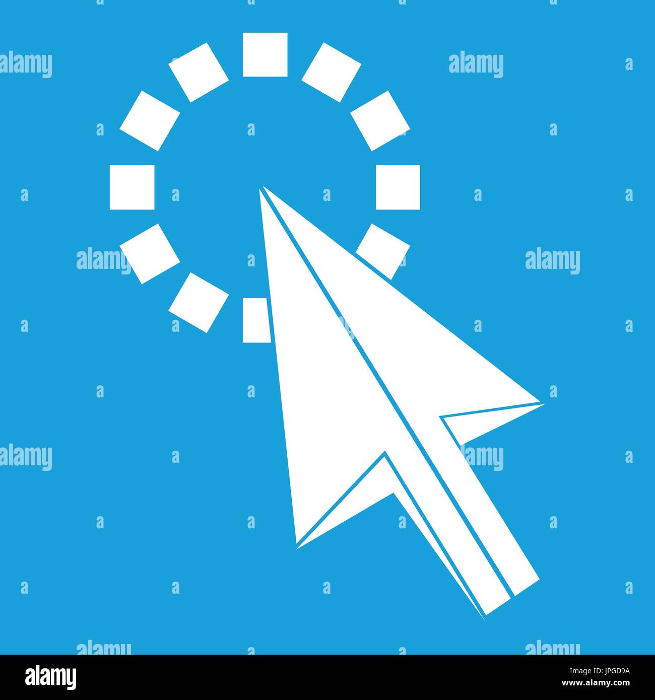 Click icon white Stock Vector Image & Art - Alamy