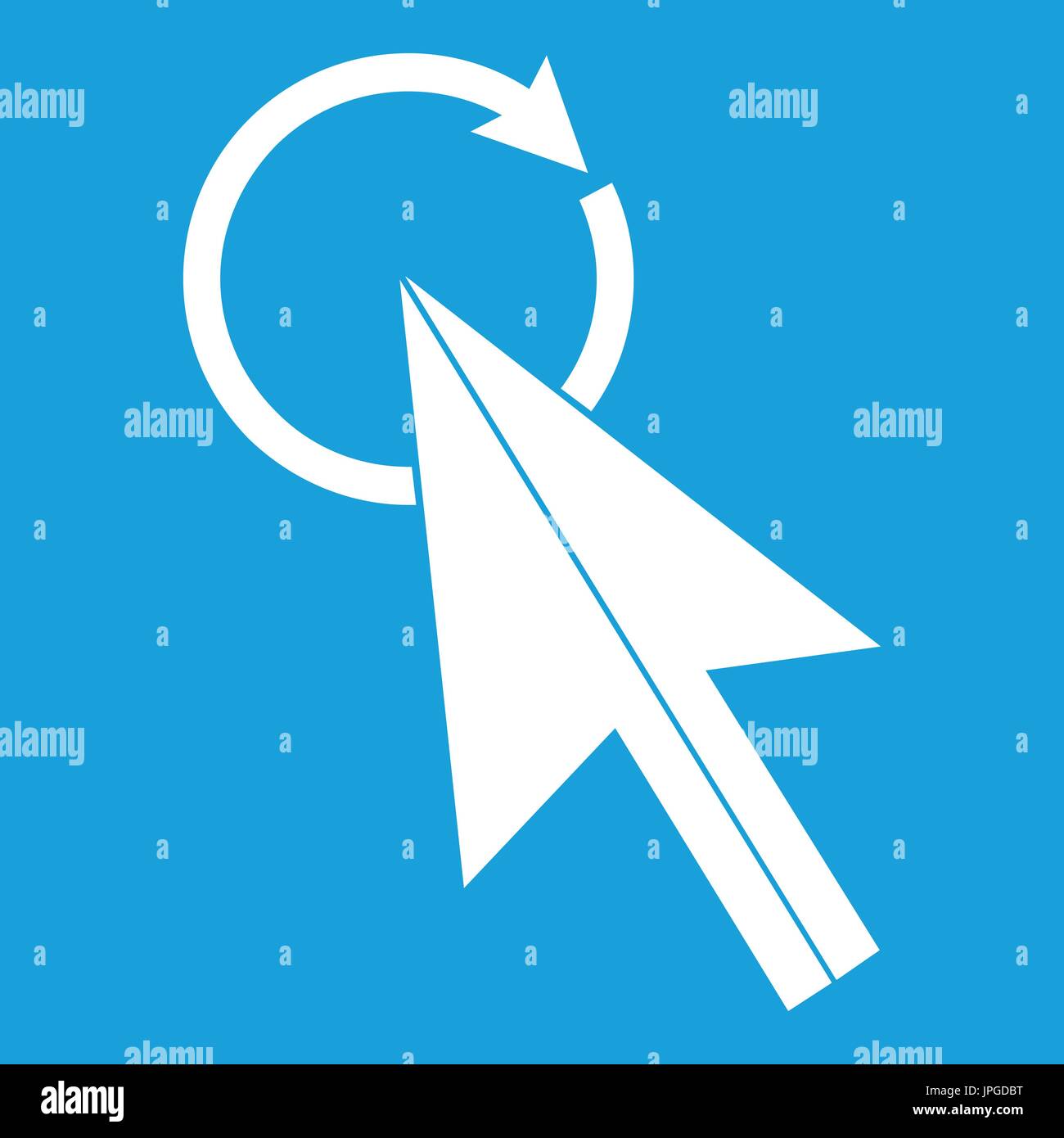 Click icon white Stock Vector Image & Art - Alamy