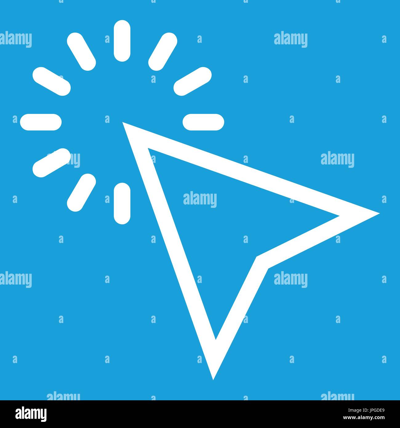 Click icon white Stock Vector Image & Art - Alamy