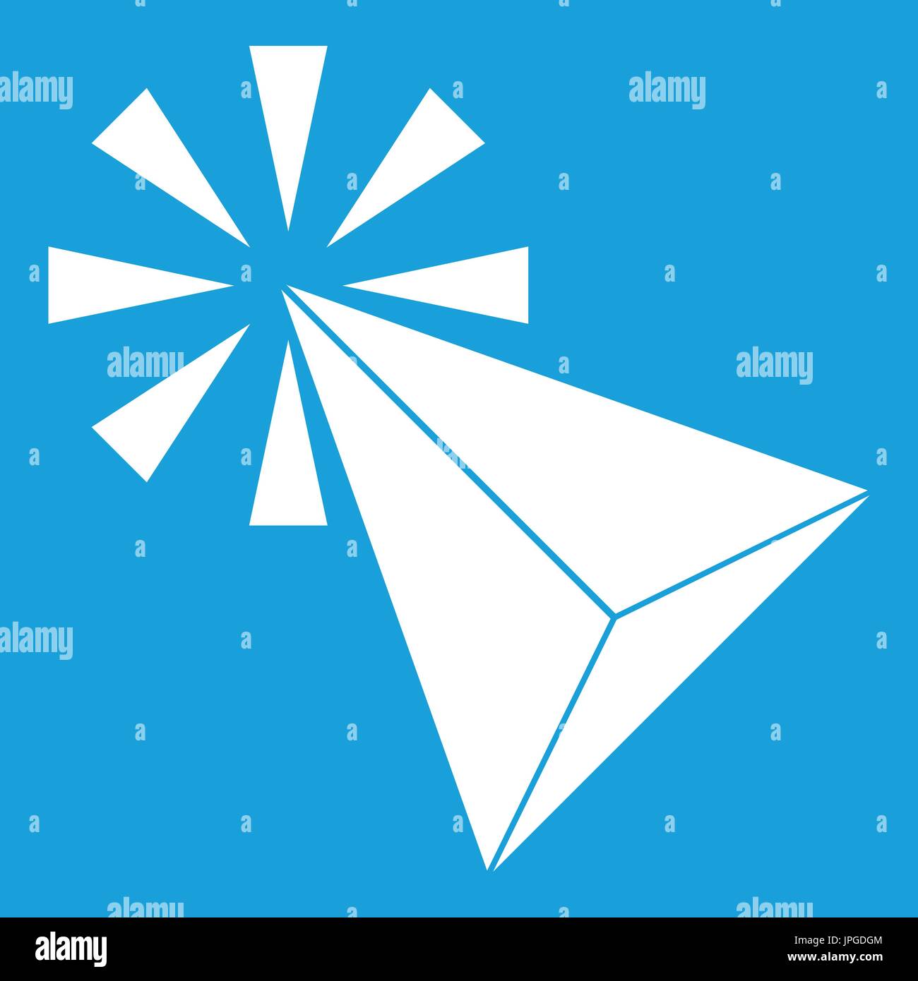 Click icon white Stock Vector Image & Art - Alamy