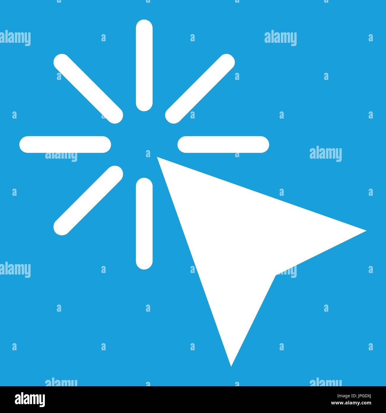 Click icon white Stock Vector Image & Art - Alamy