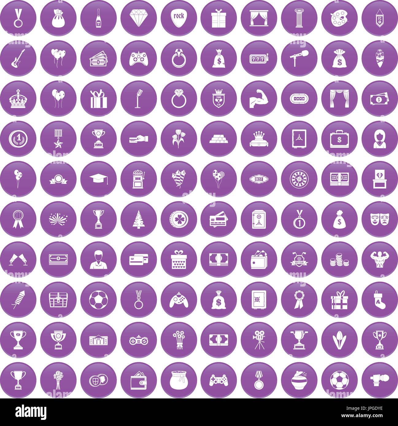 100 premium icons set purple Stock Vector Image & Art - Alamy