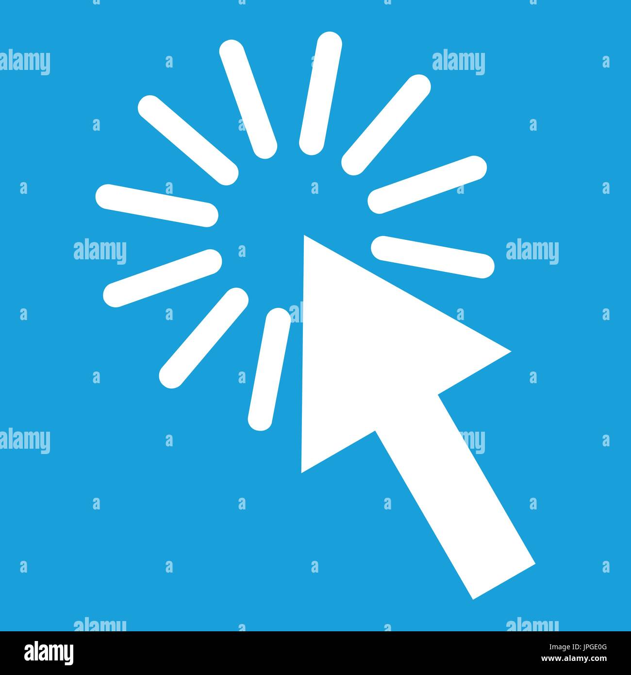 Click icon white Stock Vector Image & Art - Alamy