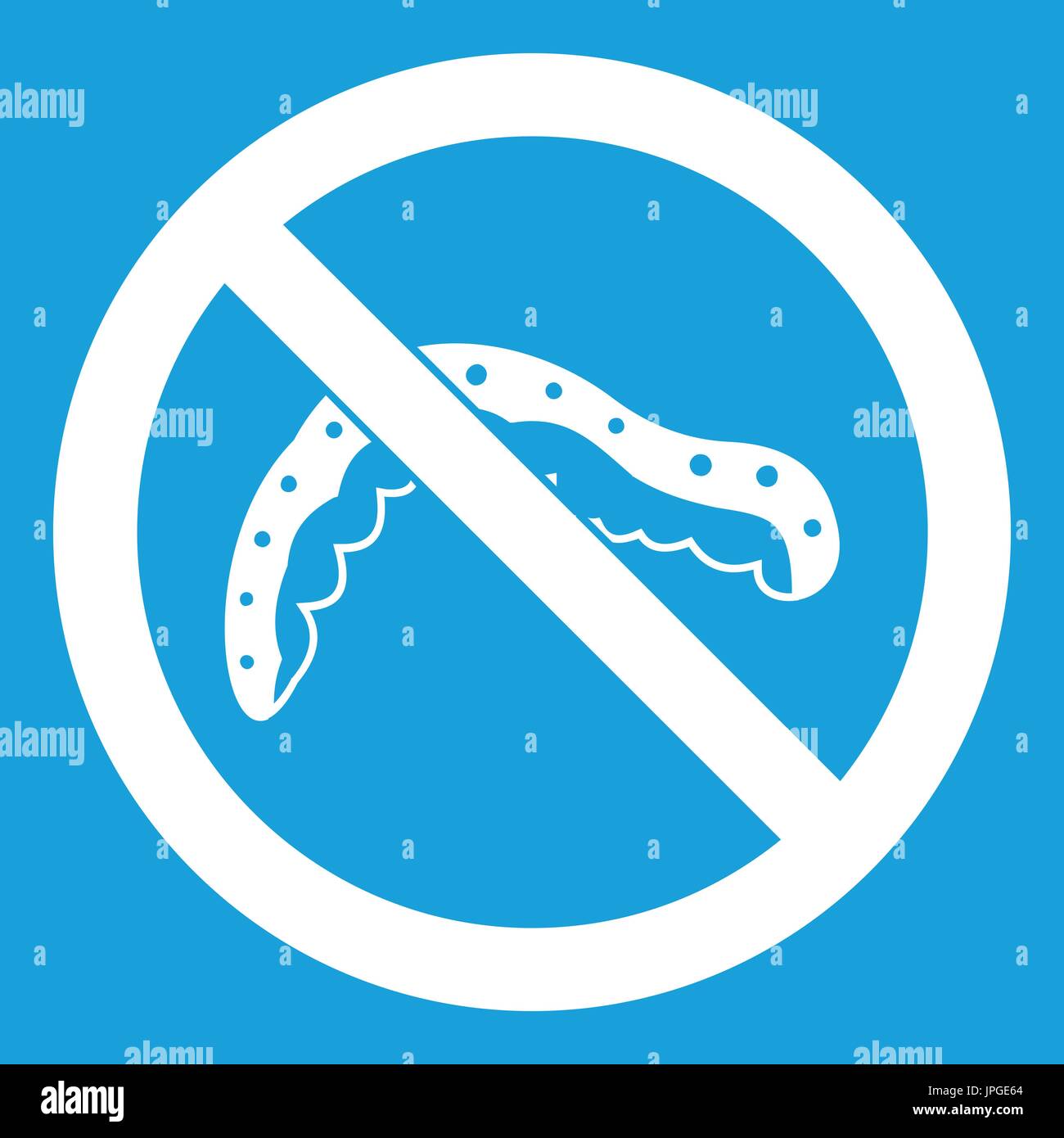 No caterpillar sign icon white Stock Vector Image & Art - Alamy