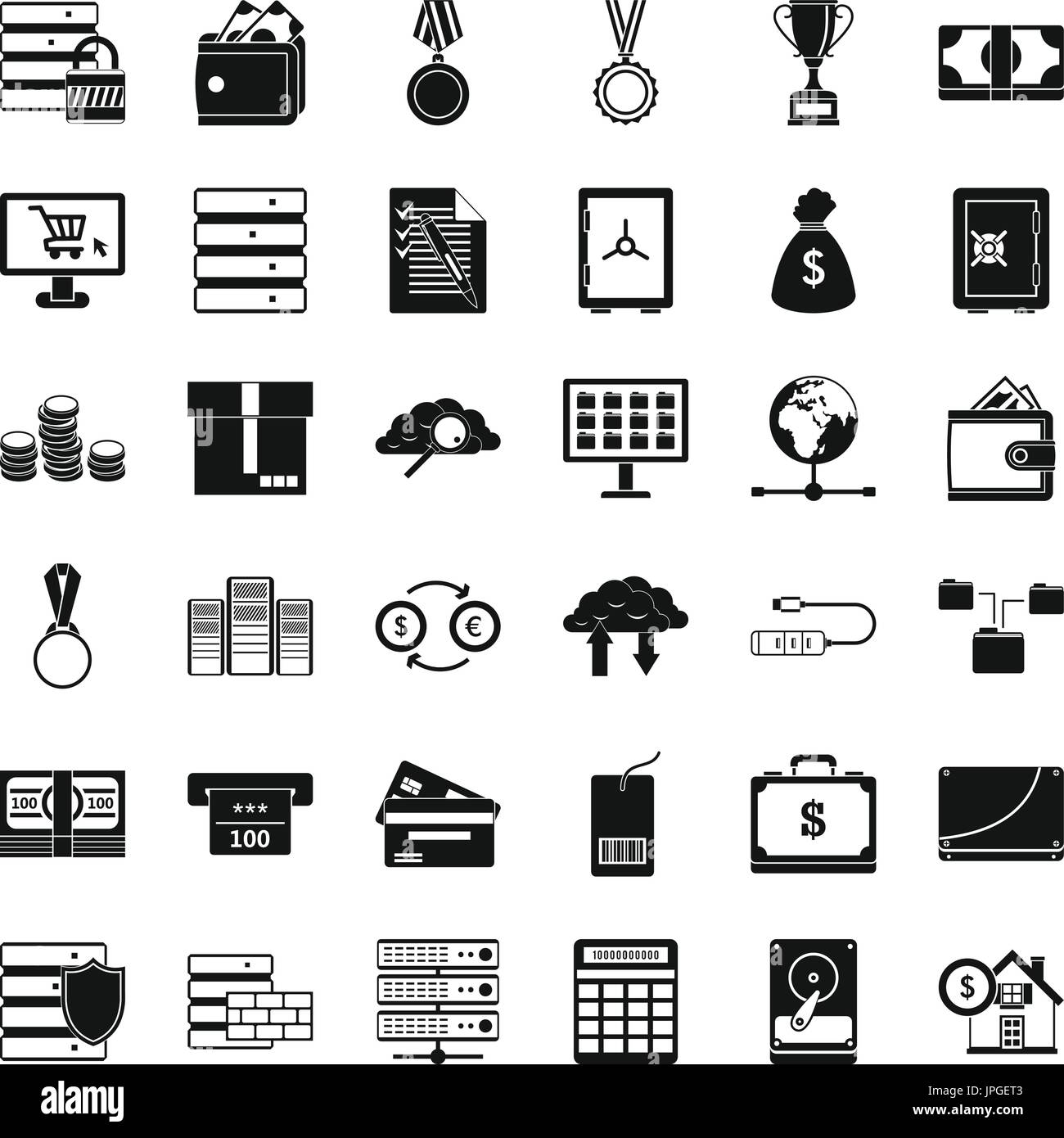 Business plan icons set, simple style Stock Vector Image & Art - Alamy