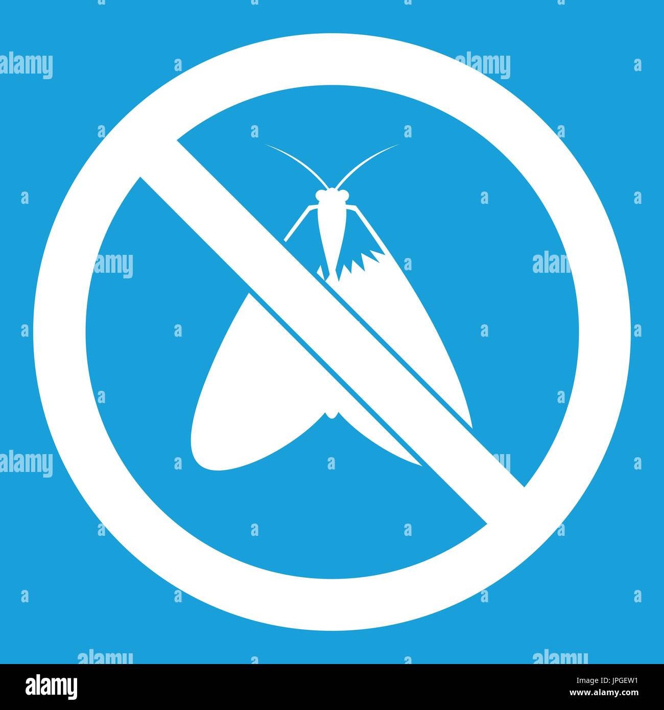 No moth sign icon white Stock Vector Image & Art - Alamy
