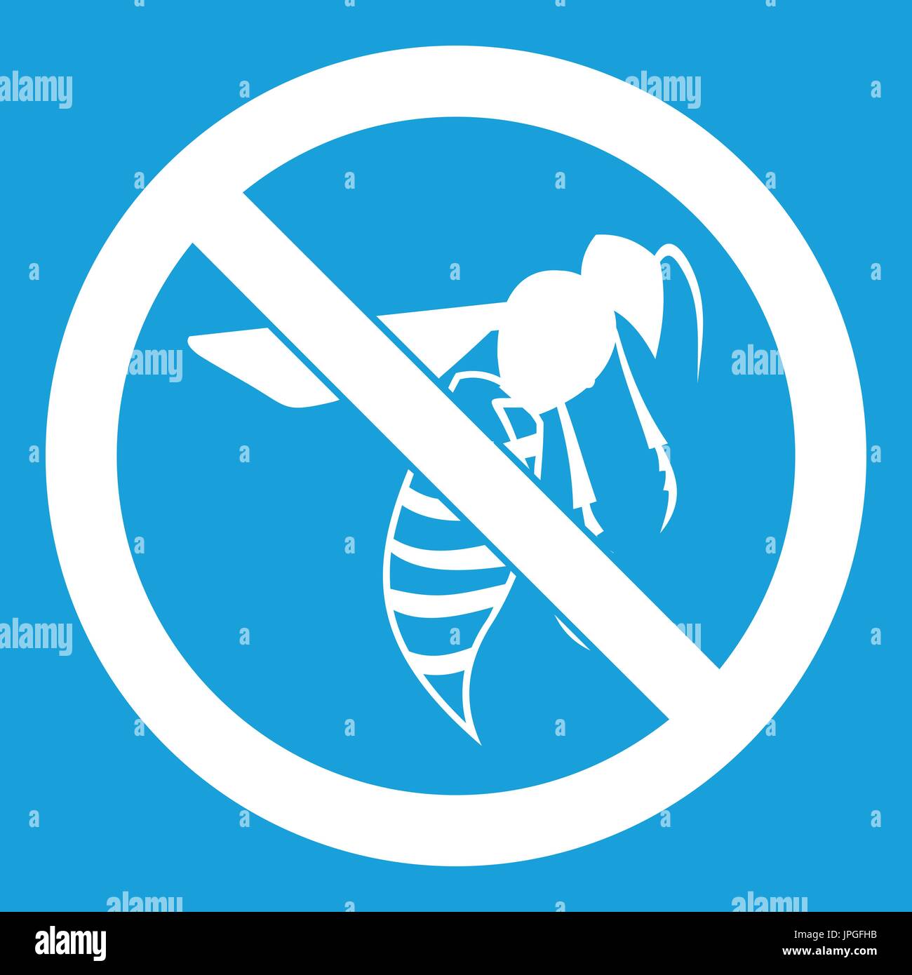 No wasp sign icon white Stock Vector Image & Art - Alamy