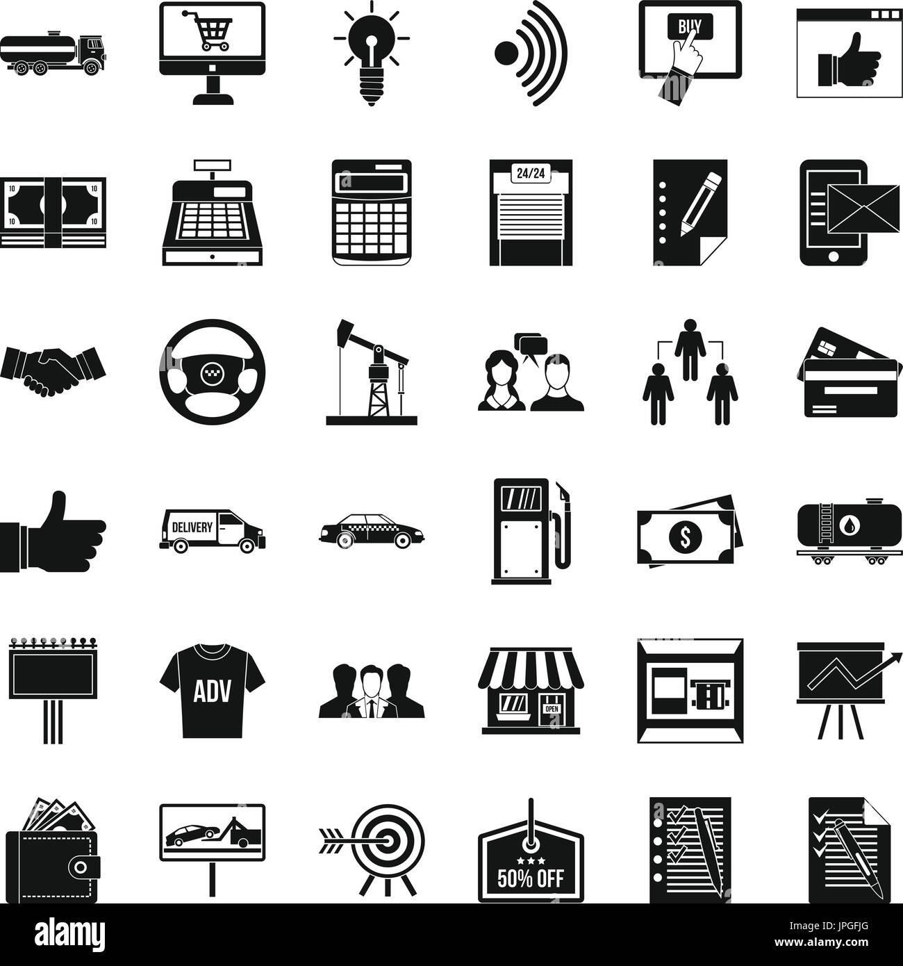 Business data icons set, simple style Stock Vector Image & Art - Alamy