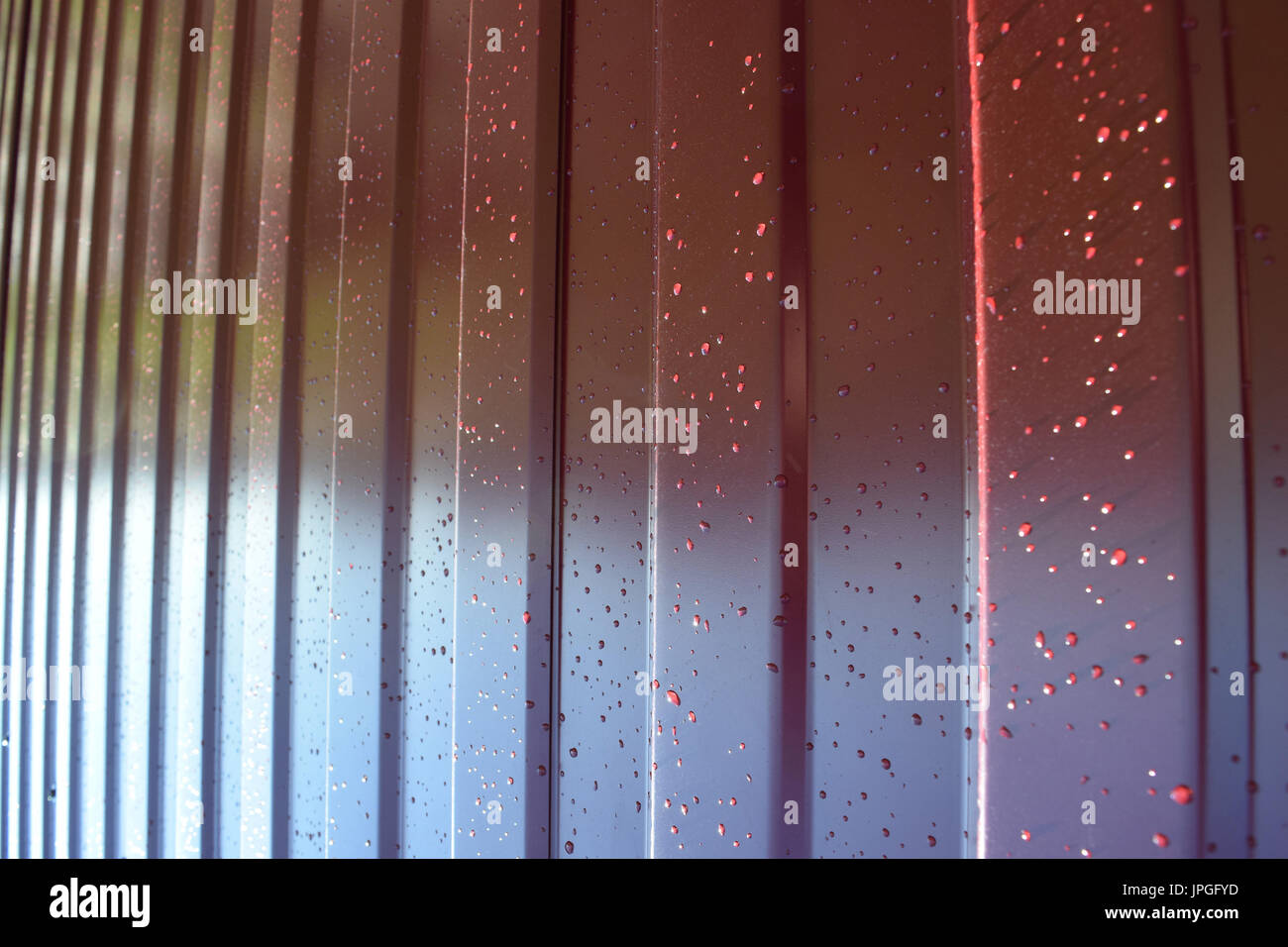 Diagonal pattern of metal profile. Fences from the galvanized iron ...