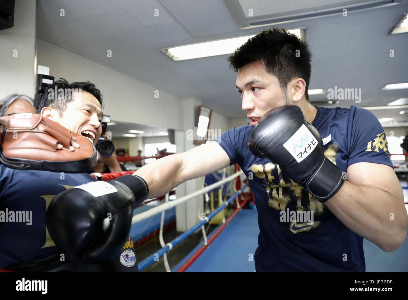 Japanese boxer Ryota Murata resumes training in Tokyo on June 8, 2017 ...