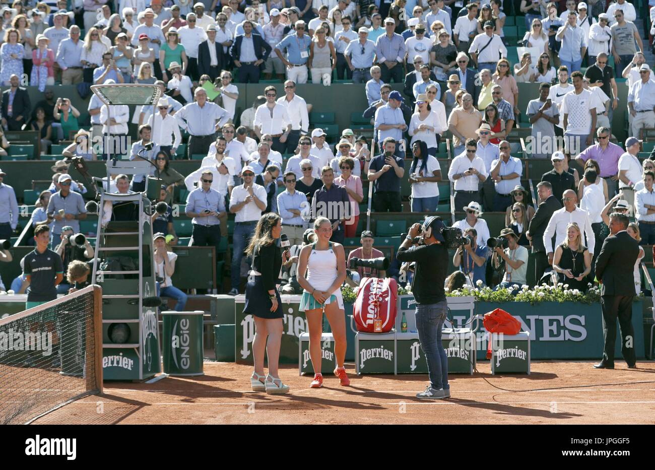 Unseeded Latvian Jelena Ostapenko Hears A Birthday Song From The Crowd After Defeating Timea