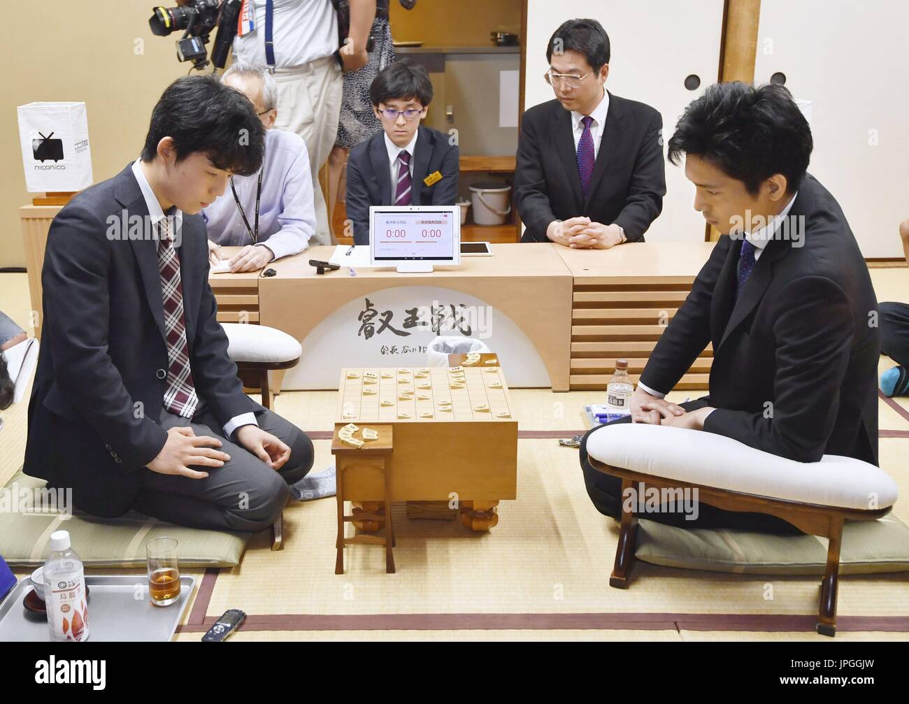 14-year-old Sota Fujii (L), youngest professional "shogi" Japanese ...
