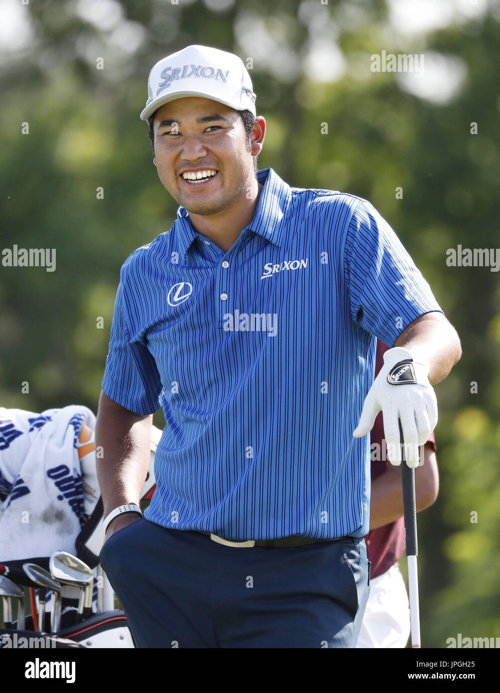 Japanese golfer Hideki plays a practice round at Erin Hills in Erin ...