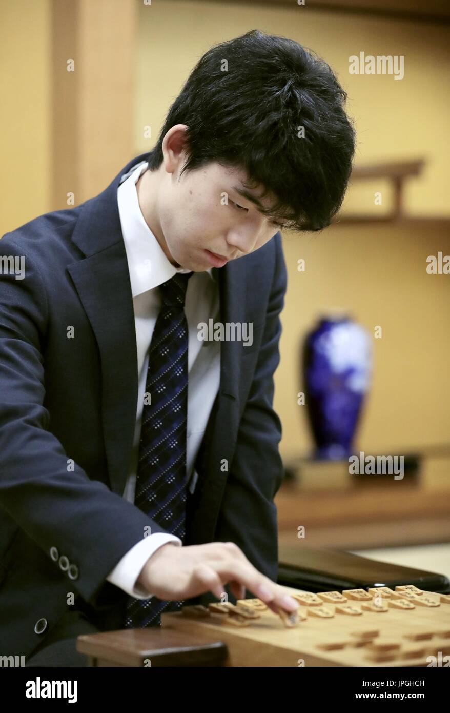 Japan's youngest professional shogi player, 14-year-old Sota Fujii ...
