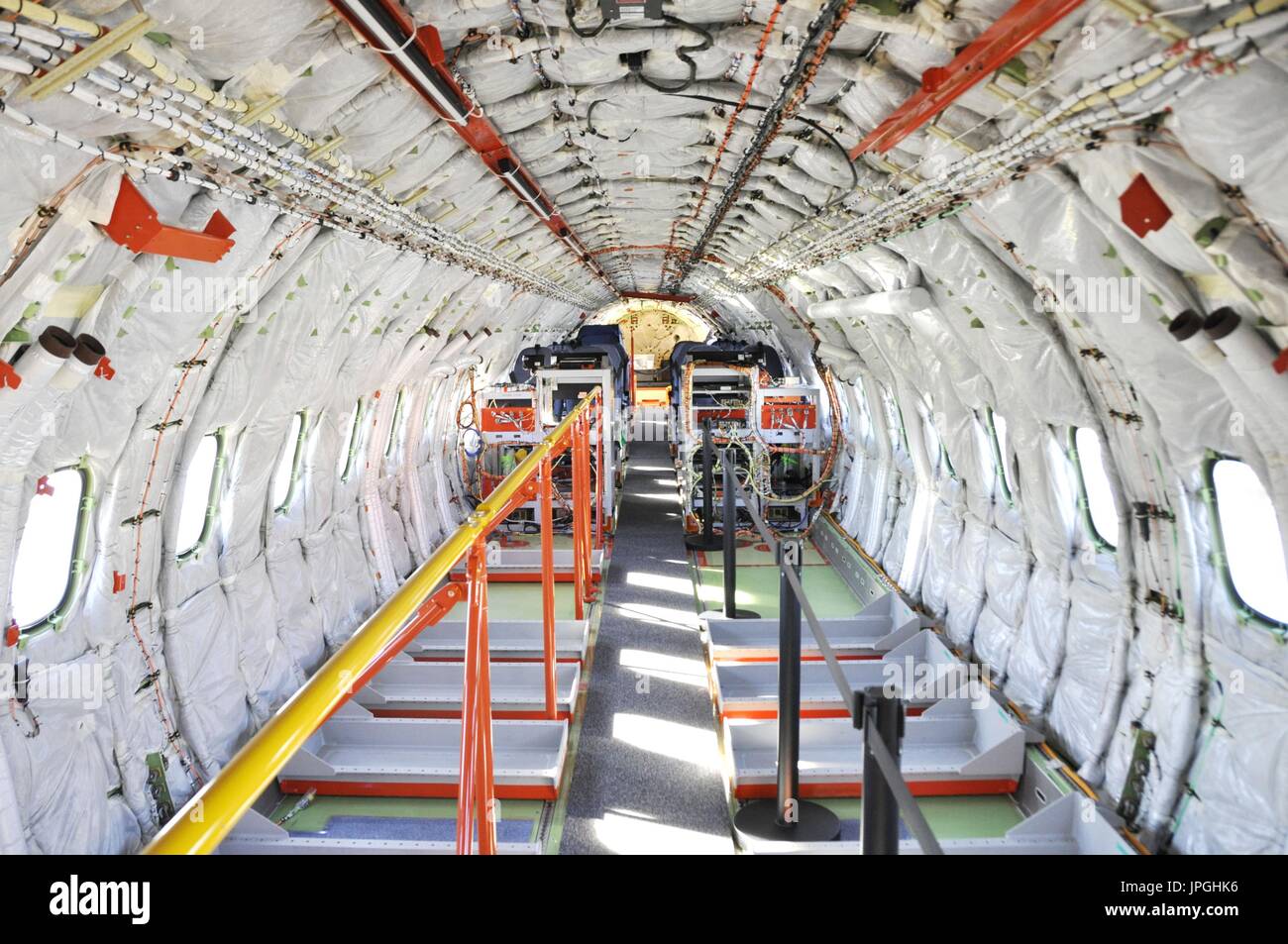 Photo shows the interior of the Mitsubishi Regional Jet, which was ...