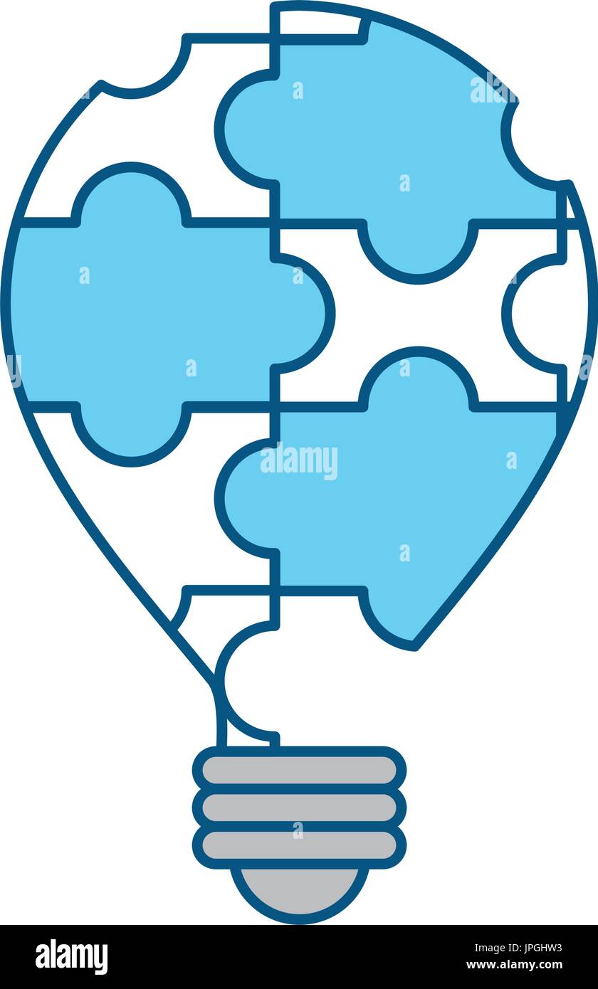 Light bulb pieces puzzles hi-res stock photography and images - Alamy