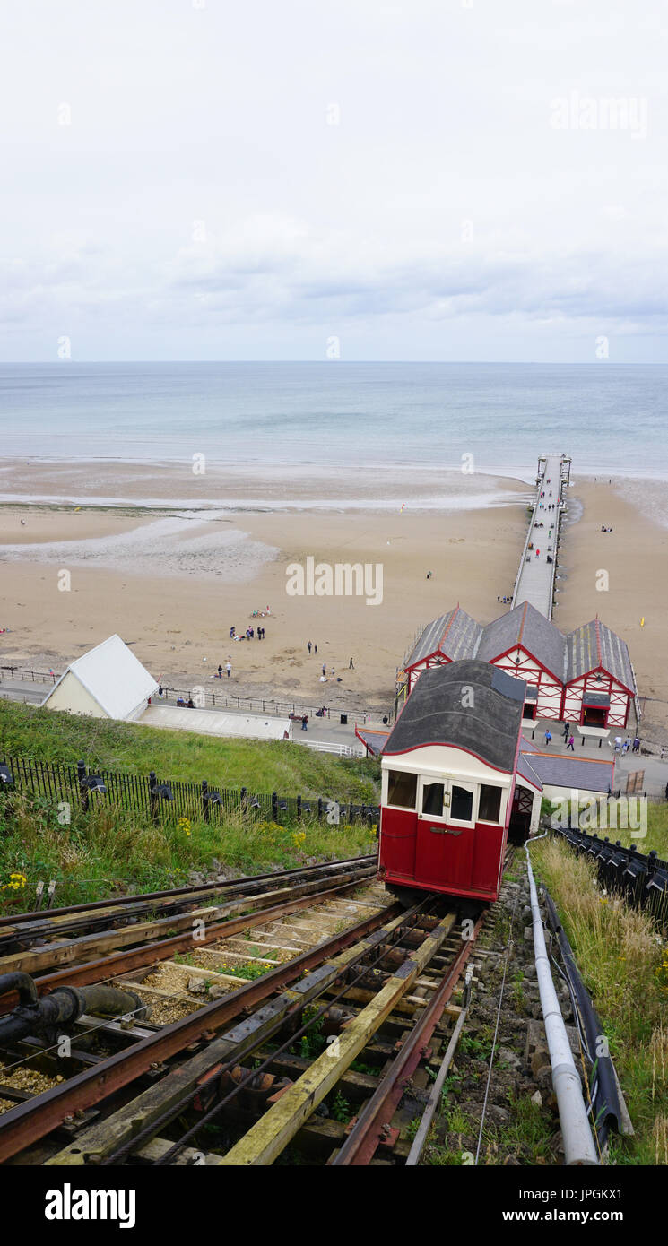 Saltburn Tramway Funicular Pier Cliff Lift Stock Photo - Alamy