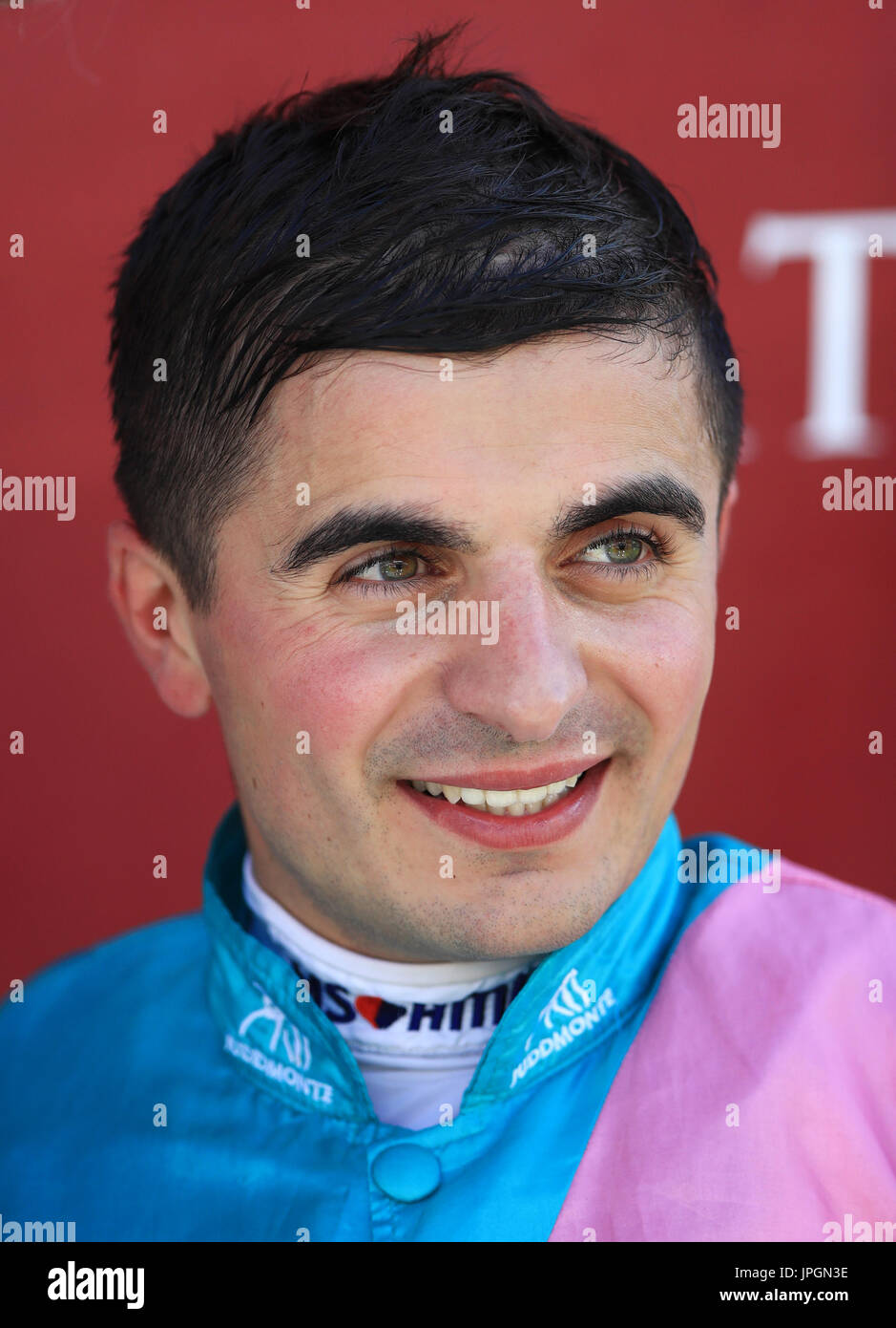 Jockey Andrea Atzeni after Expert Eye wins the Qatar Vintage Stakes ...