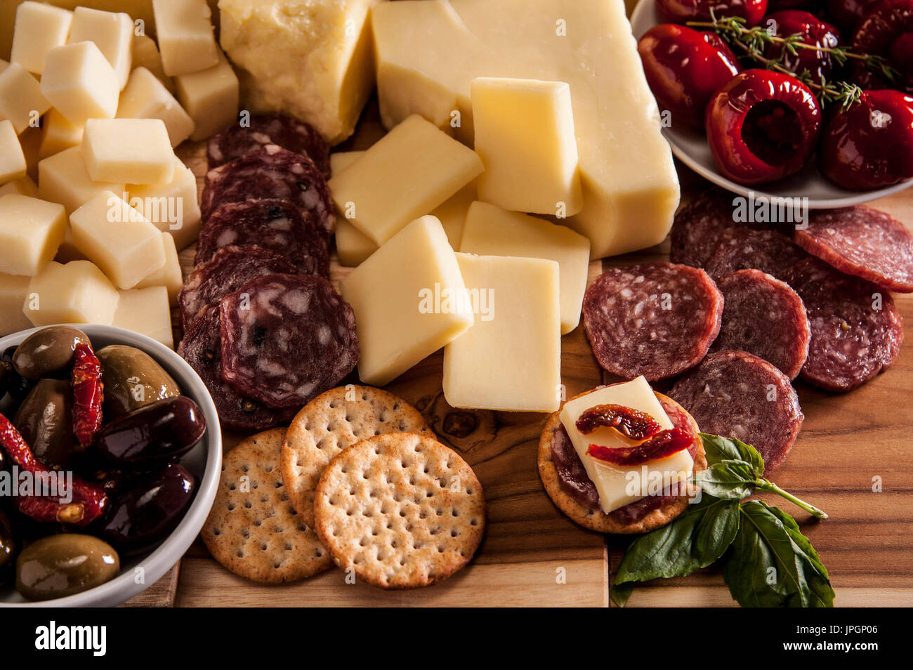 Italian Party Cheese platter Stock Photo - Alamy