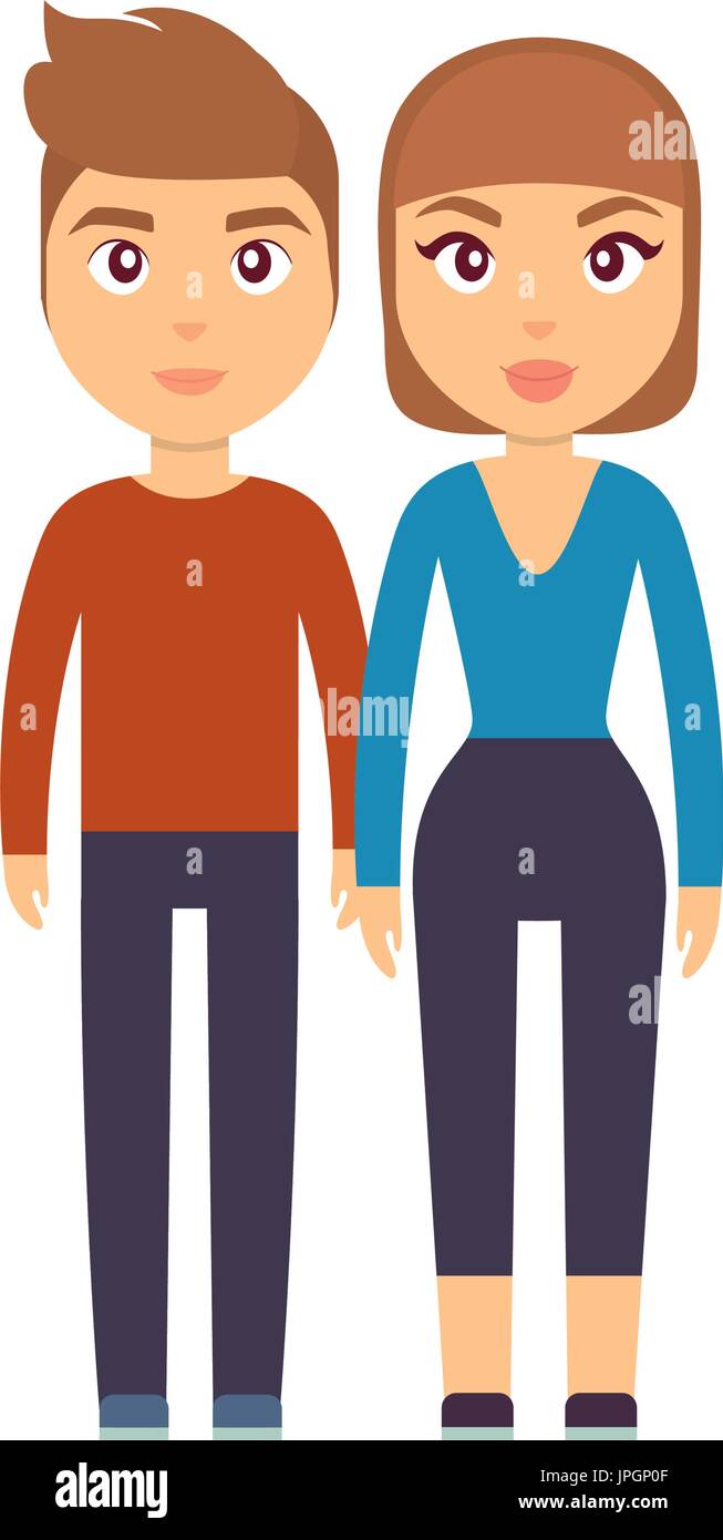 cartoon happy couple icon Stock Vector Image & Art - Alamy