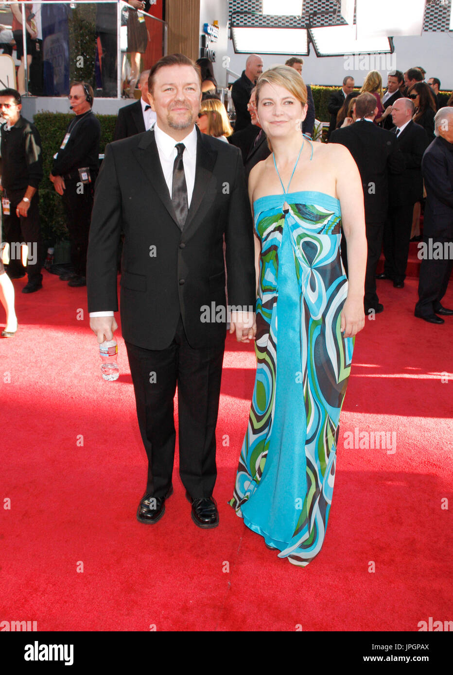 Ricky Gervais and guest at red carpet arrivals of "The 66th Annual ...