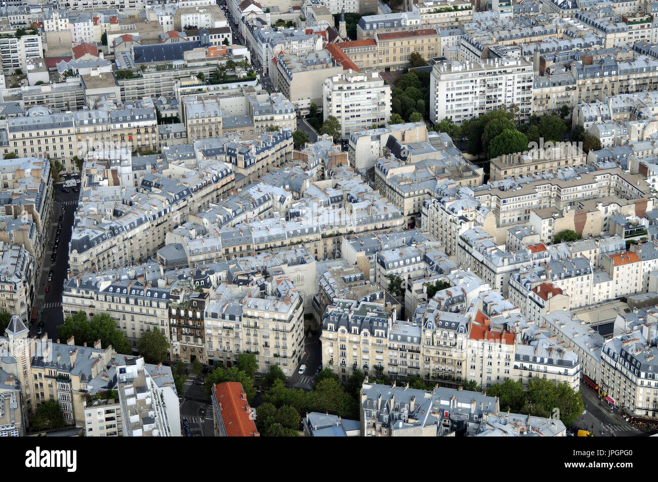 Looking down from eiffel tower hi-res stock photography and images - Alamy