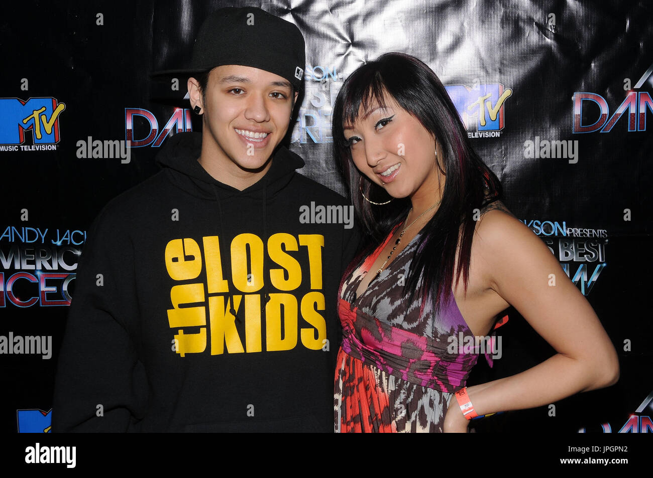 Kyle Hanagami and Ellen Kim of The Lost Kids at the live taping of ...