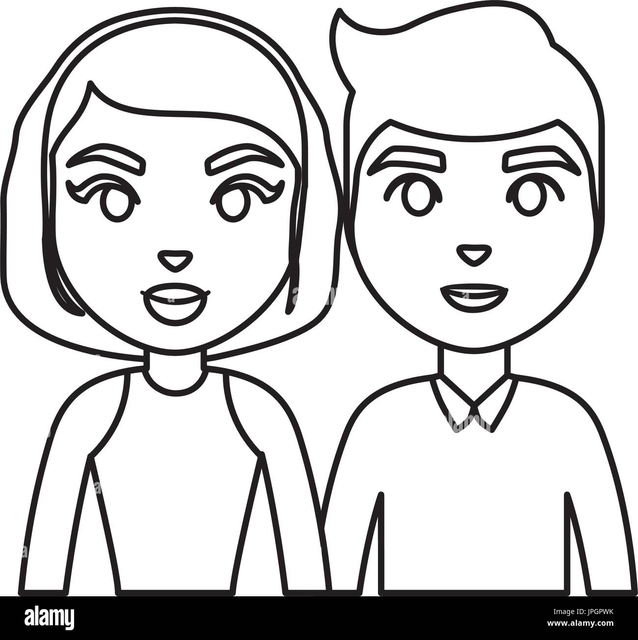 cartoon happy couple icon Stock Vector Image & Art - Alamy