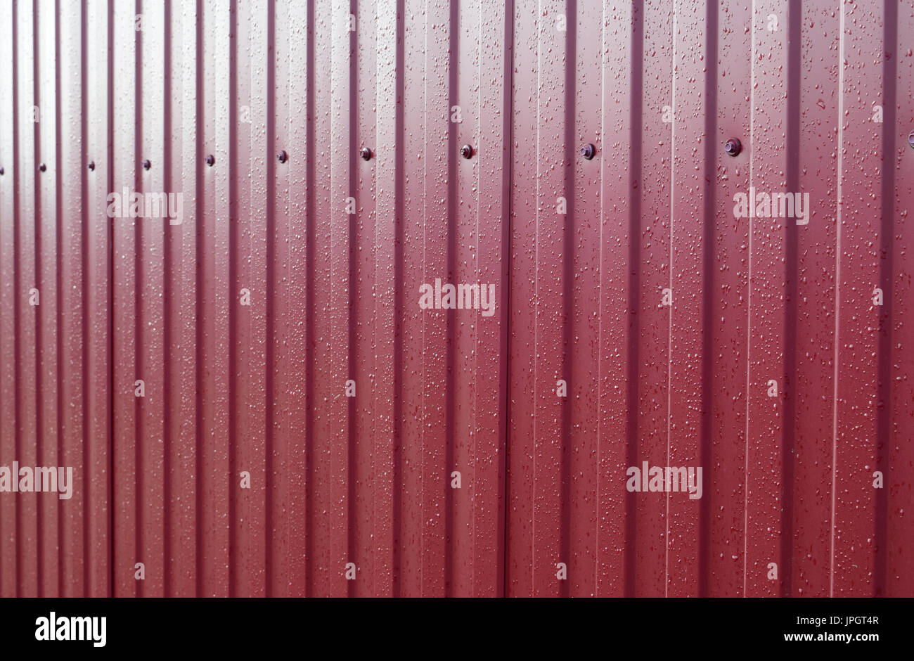 Diagonal pattern of metal profile. Fences from the galvanized iron ...