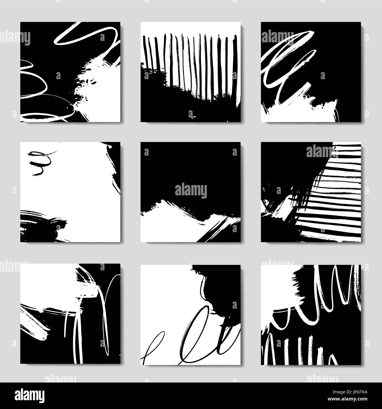 Modern brush vector postcard template Stock Vector Image & Art - Alamy