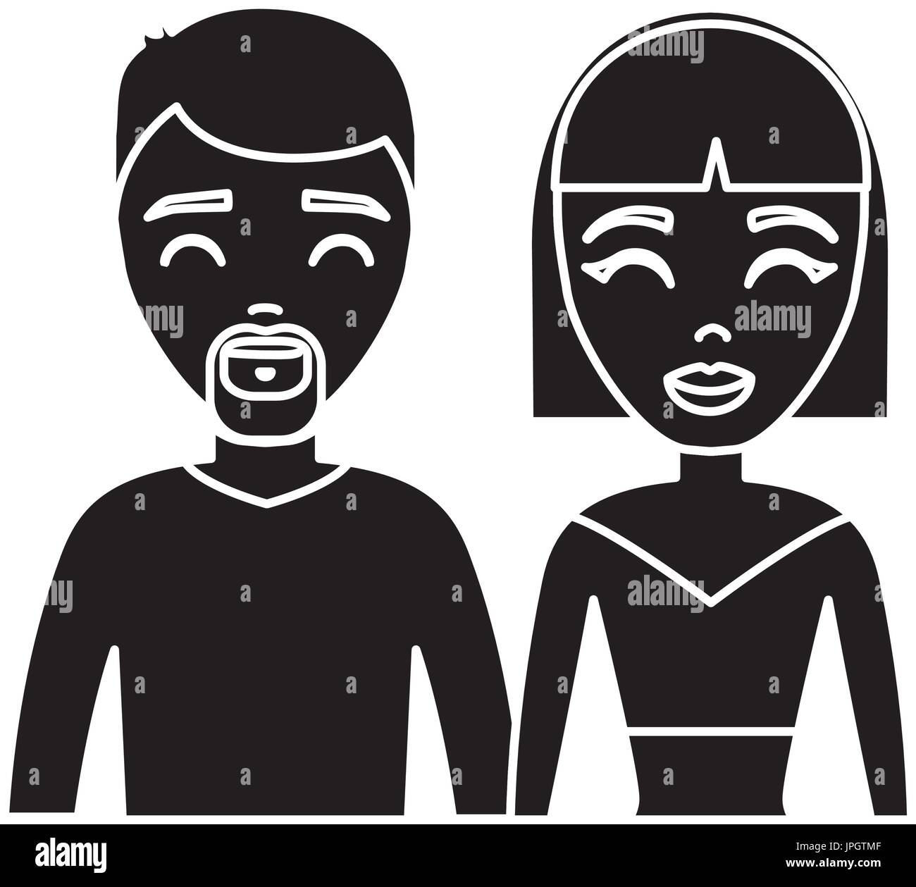 cartoon happy couple icon Stock Vector Image & Art - Alamy