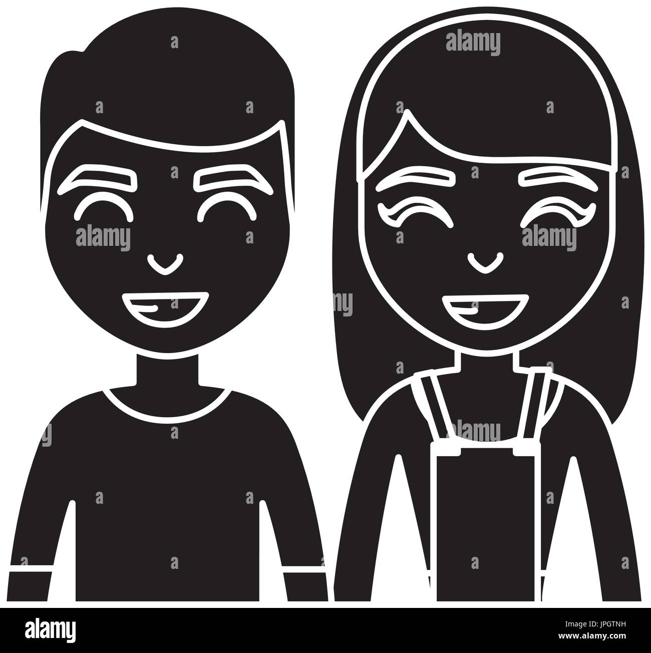 cartoon happy couple icon Stock Vector Image & Art - Alamy