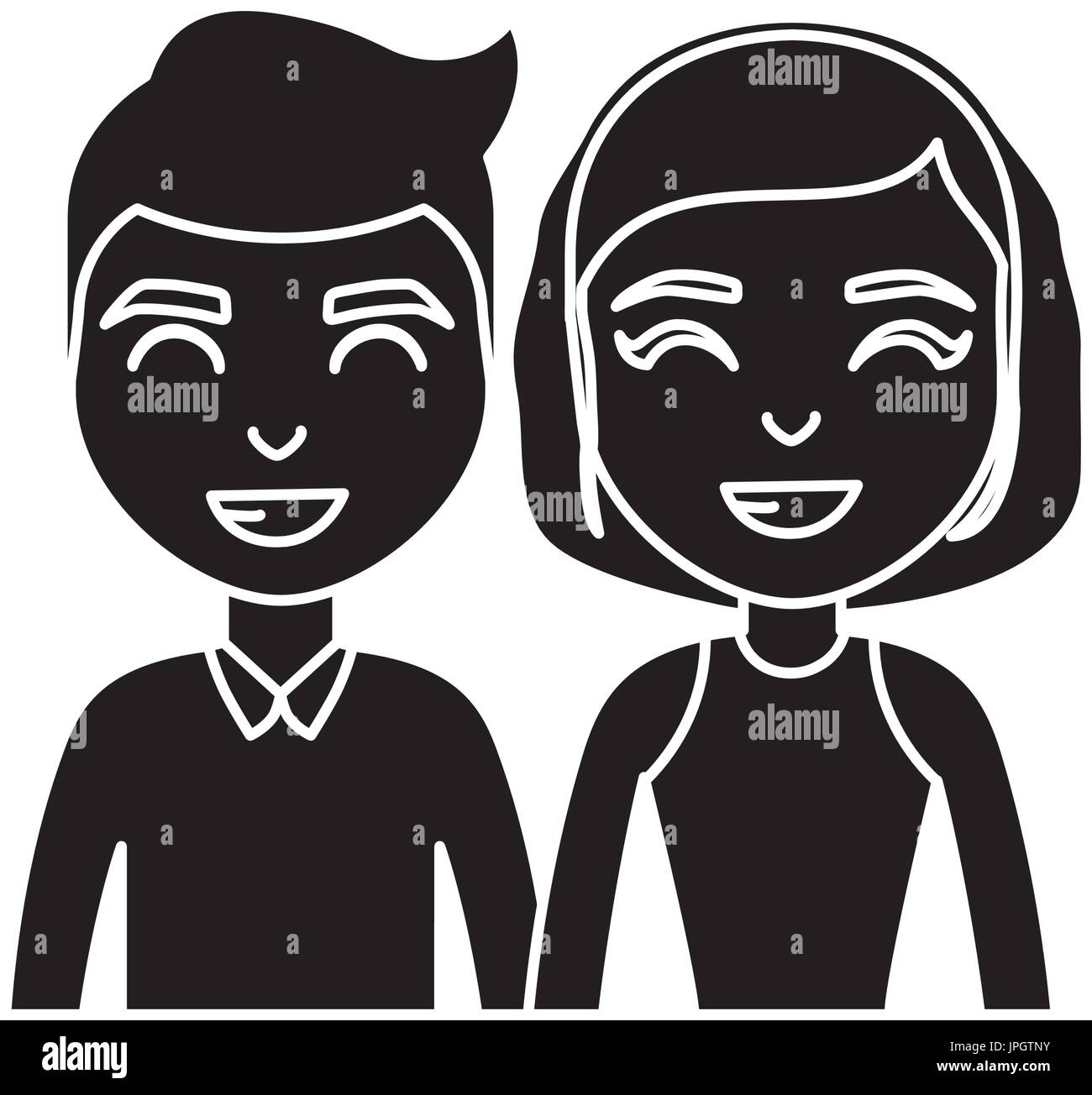 cartoon happy couple icon Stock Vector Image & Art - Alamy