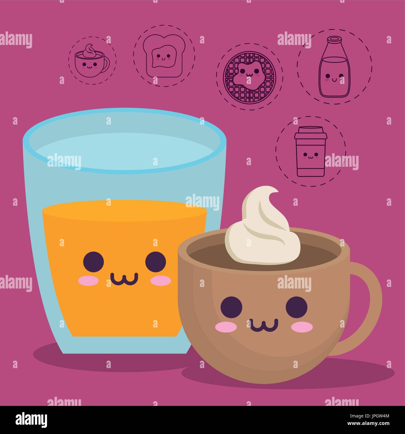 Kawaii breakfast hi-res stock photography and images - Alamy