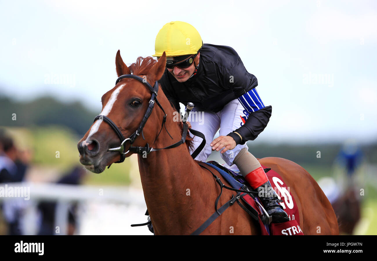 Jockey andrea atzeni wins qatar goodwood cup stakes hi-res stock ...