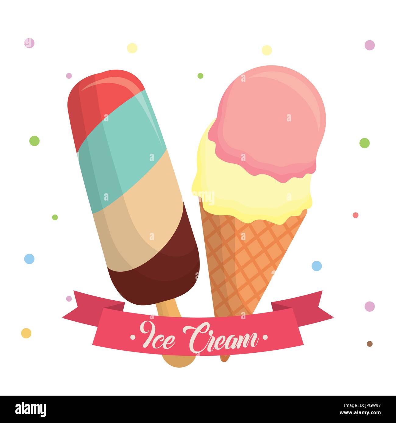 ice cream design Stock Vector Image & Art - Alamy